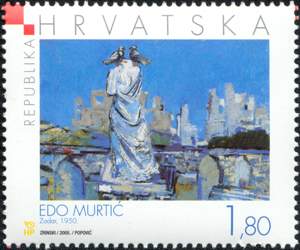 Hrvatska pošta - Webshop - HRVATSKO MODERNO SLIKARSTVO 2005. - EDO MURTIĆ