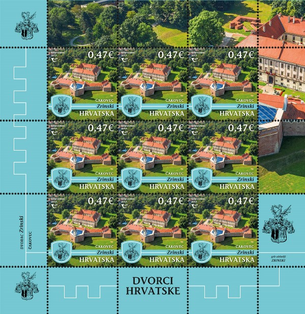 Hrvatska pošta - Webshop - DVORCI HRVATSKE - dvorac Zrinski u Čakovcu